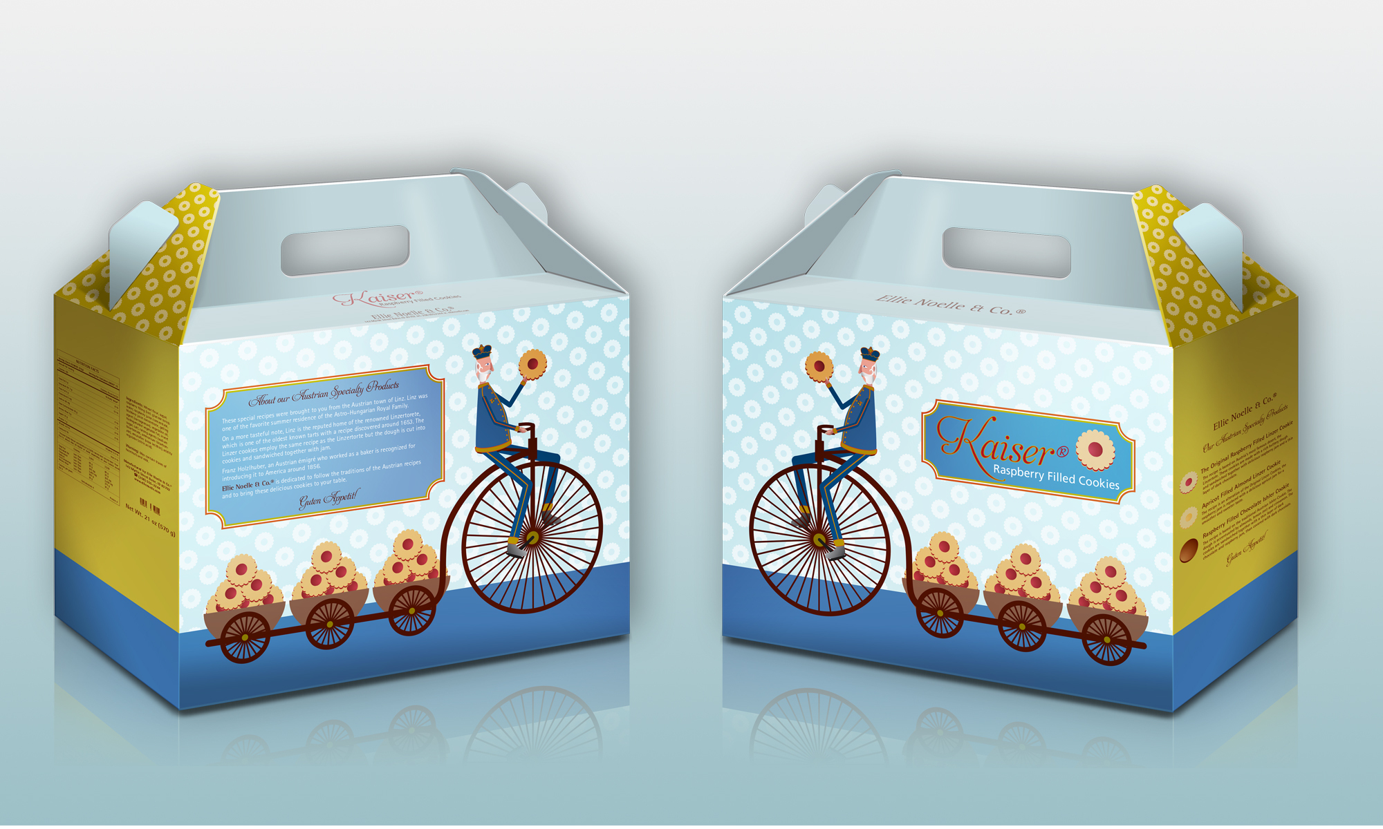 Kaiser Raspberry Filled Cookies – Package Design - Virag B. White