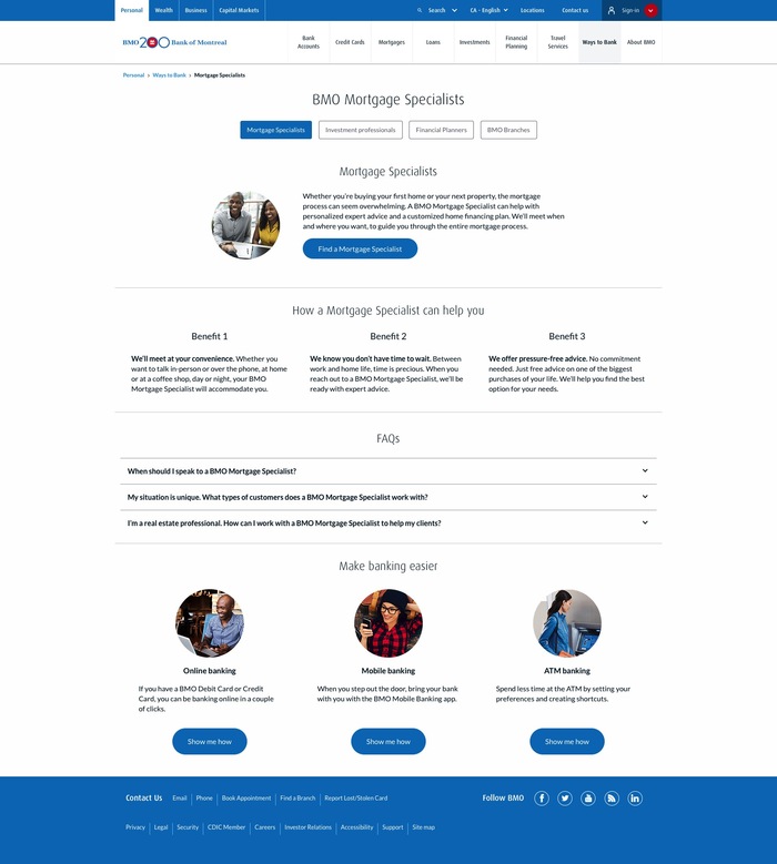 Ways to Bank Portal, BMO - Shauna Curtis Copywriter