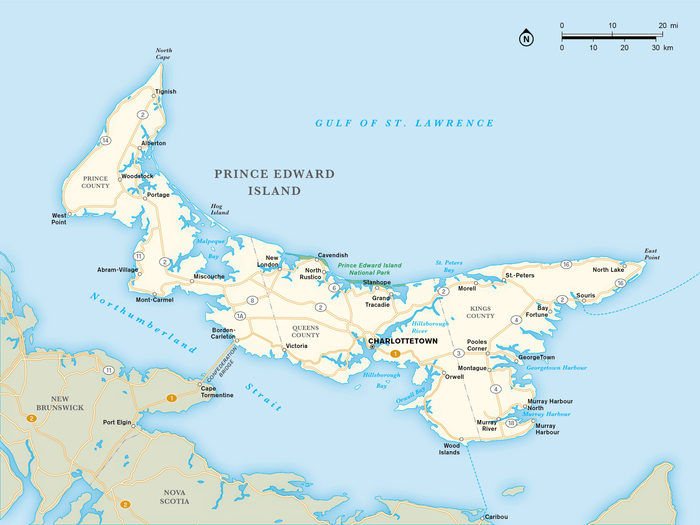 Prince Edward Island Map - Cartografix - Cartografix