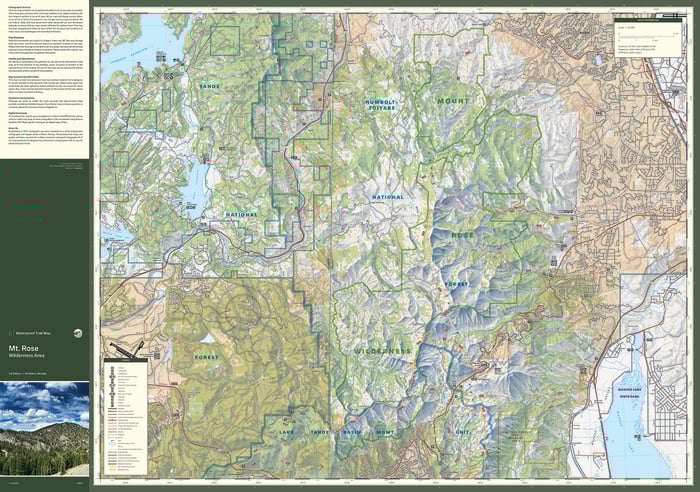 Mt. Rose Wilderness Area Map - Cartografix - Cartografix