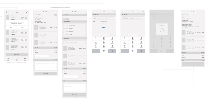 Augmented Reality UX Wireframes - Emily June
