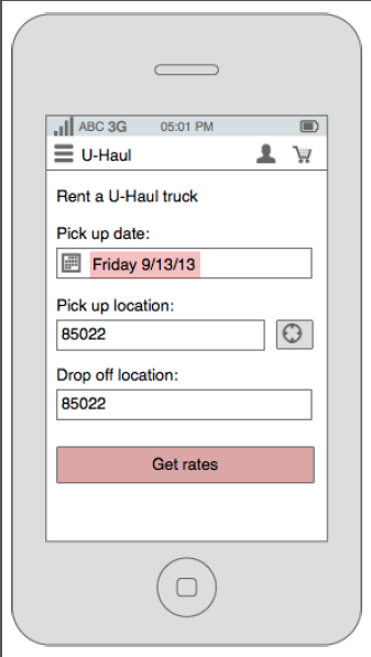 U-Haul Mobile Reservation Process - April Gallegos