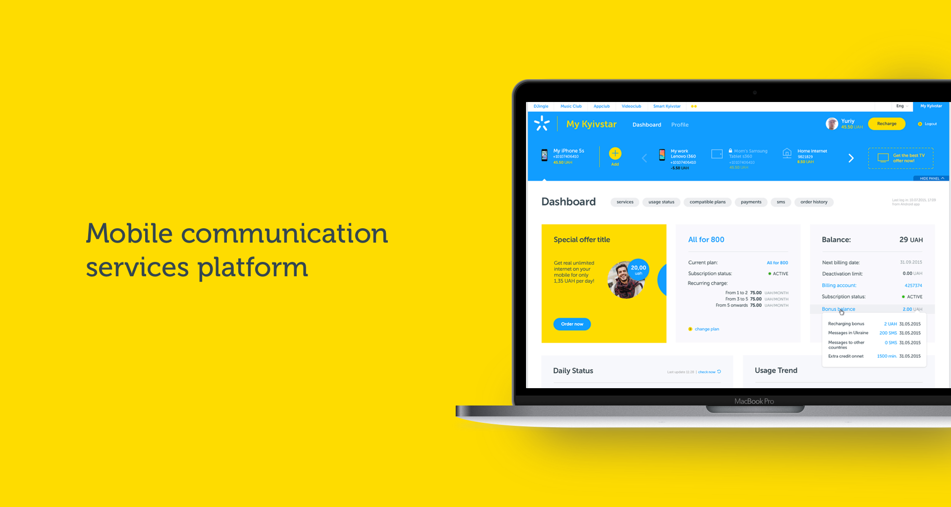 Omnichannel telco for B2C and B2B users - Paul Moga design