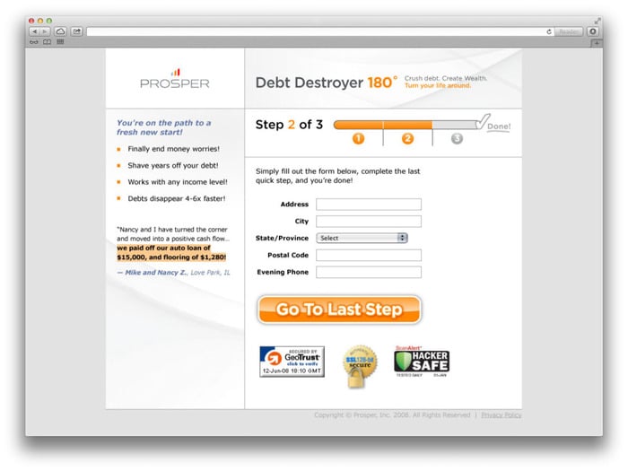 Debt Destroyer 180 Micro Site - Neal Jenks