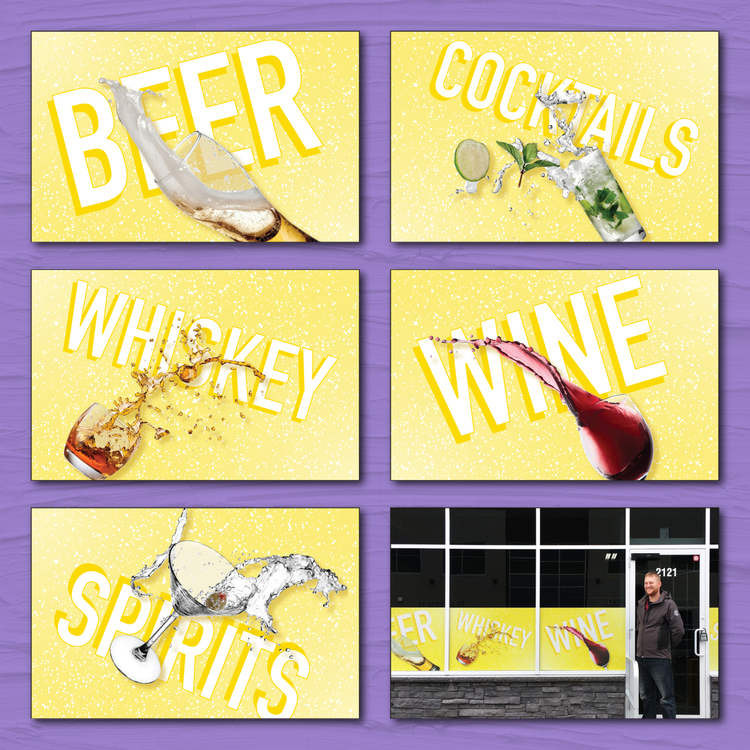 Liquor Store Window Graphics - Daniel Smithies - Graphic Designer