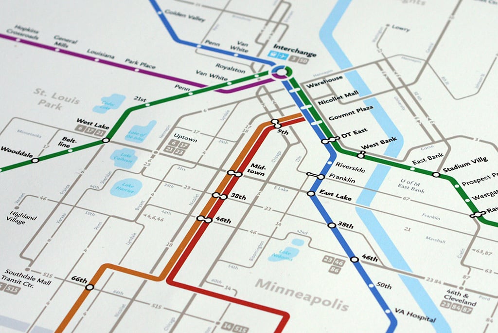 Future Transit Map of Minneapolis - Kirill Negoda - Designer + Cartographer