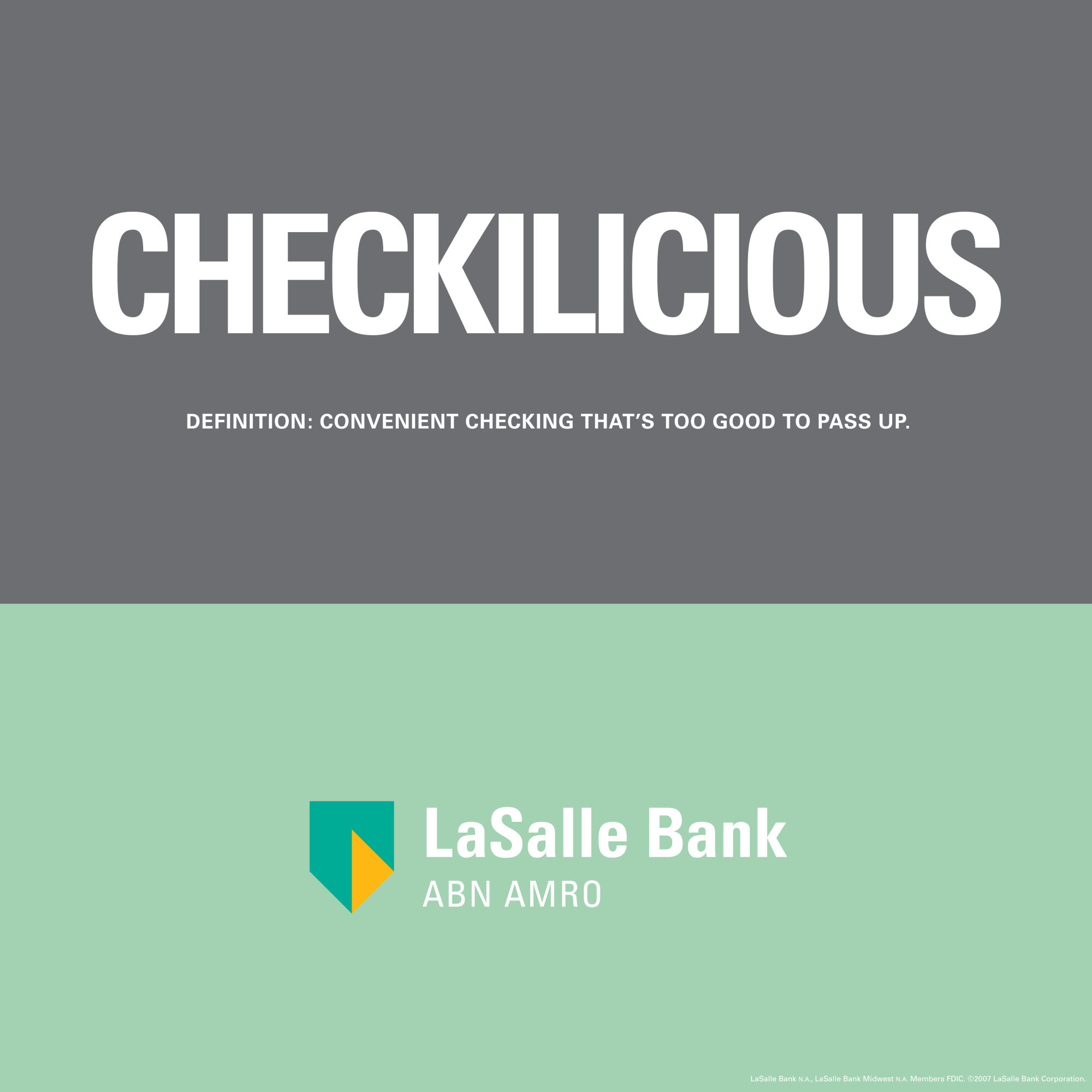 LASALLE BANK Integrated Campaign - Tim Mikus | Creative Director | Art ...