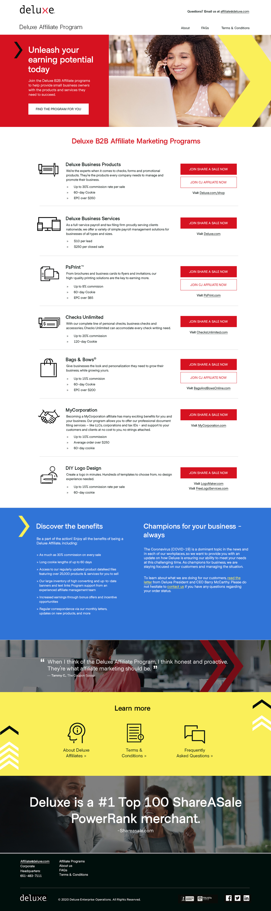 Deluxe Affiliate Program Page Layout Designs - The Design Layer