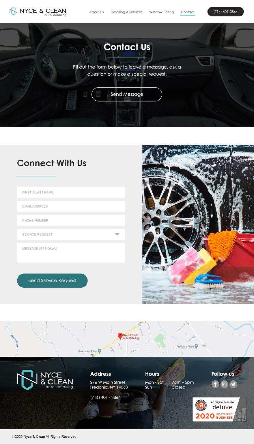 Nyce & Clean Auto Detailing Web Design - The Design Layer