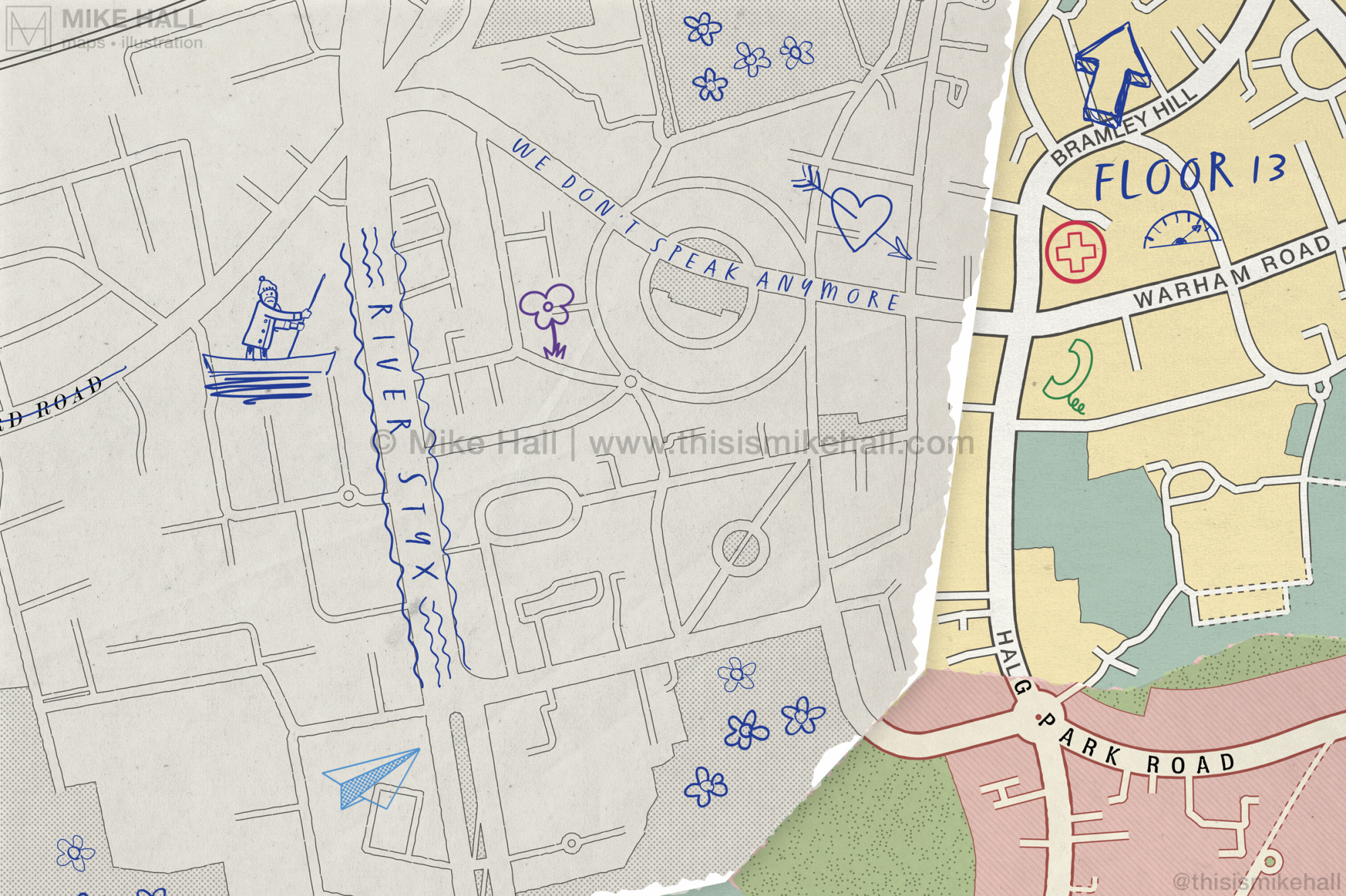 MIKE HALL | maps • illustration
